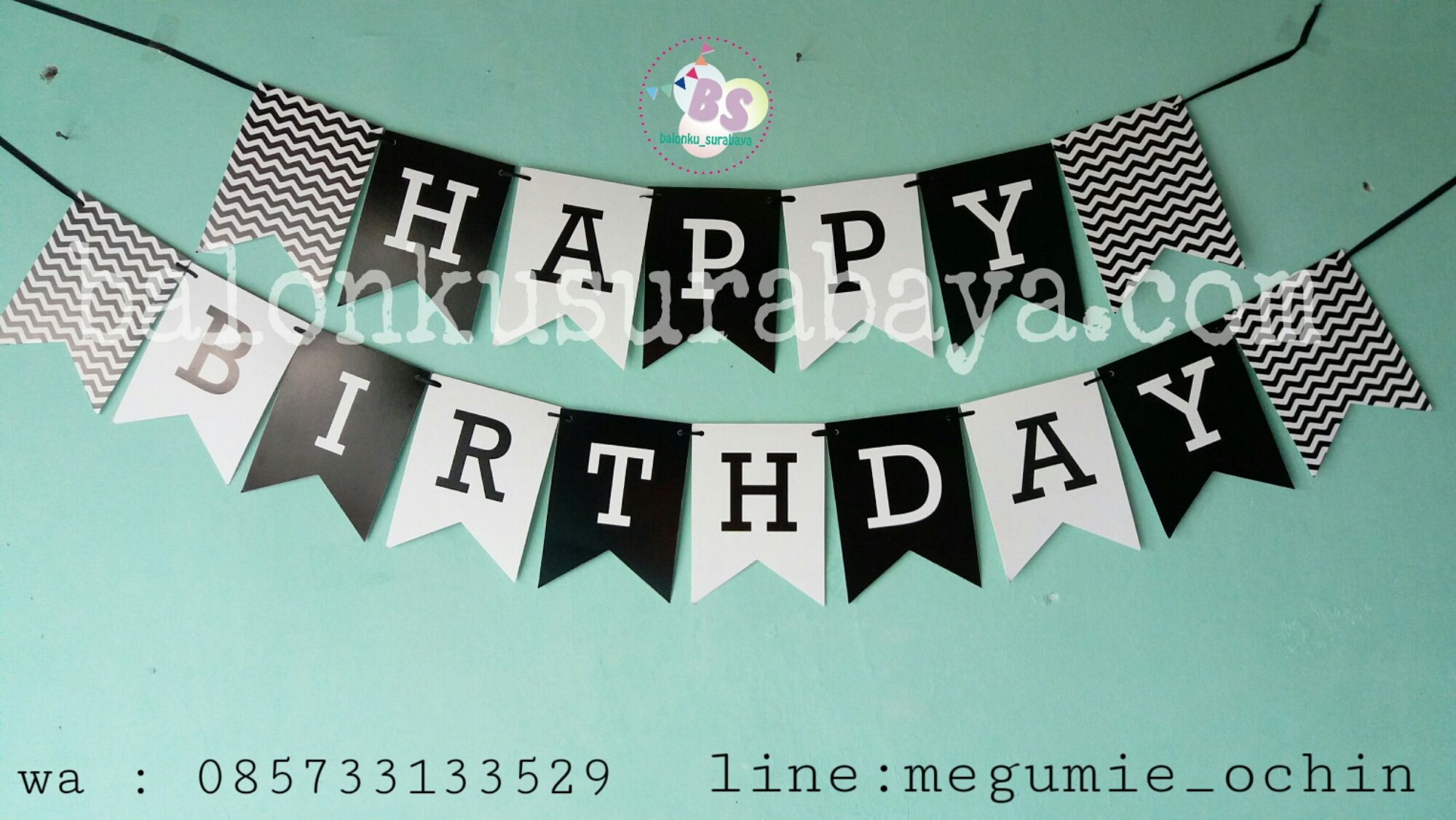 Bendera ulang tahun / Bunting flag happy birthday / Flag banner ...