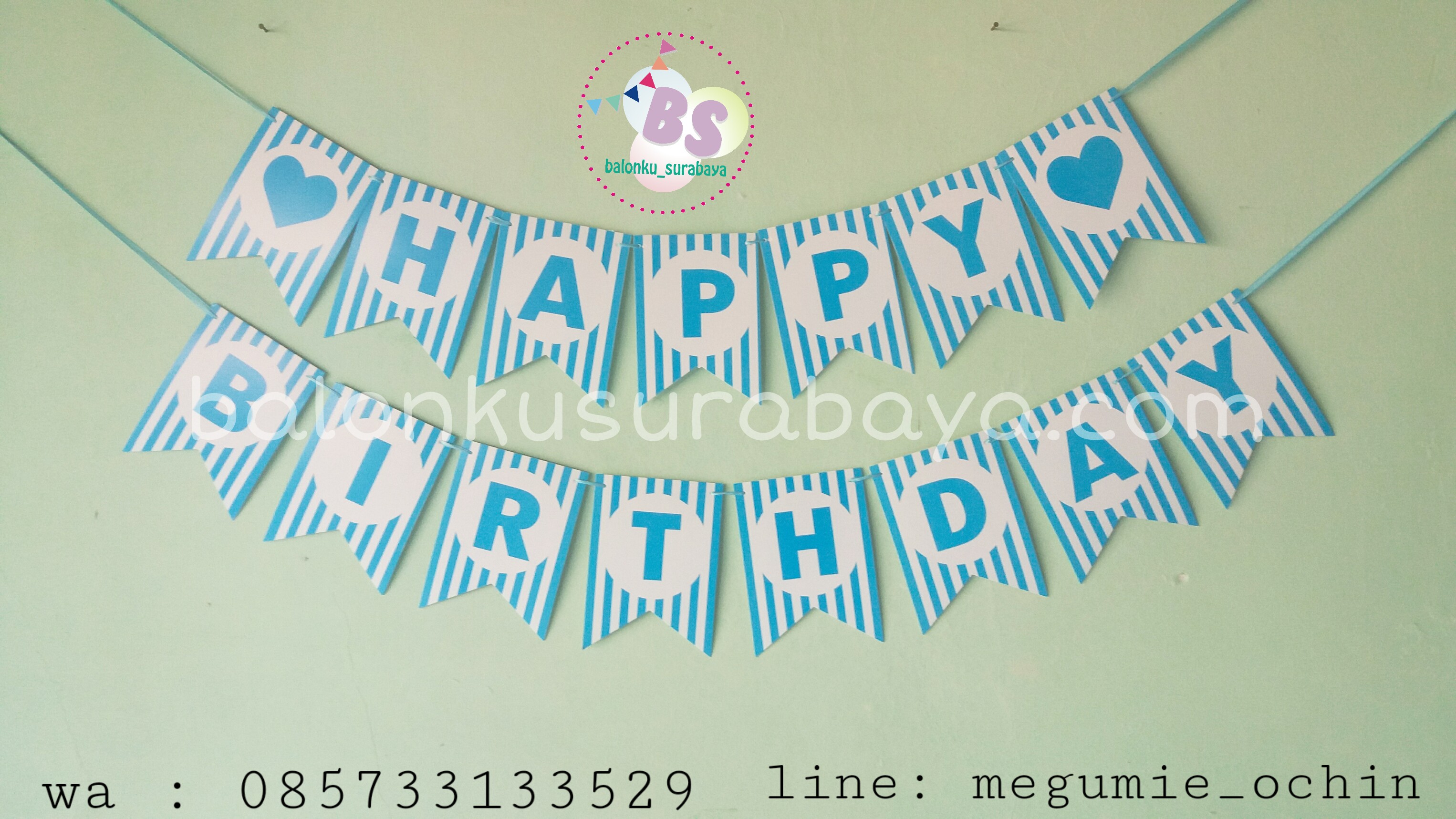 Bendera ulang tahun / Bunting flag happy birthday / Flag banner ...
