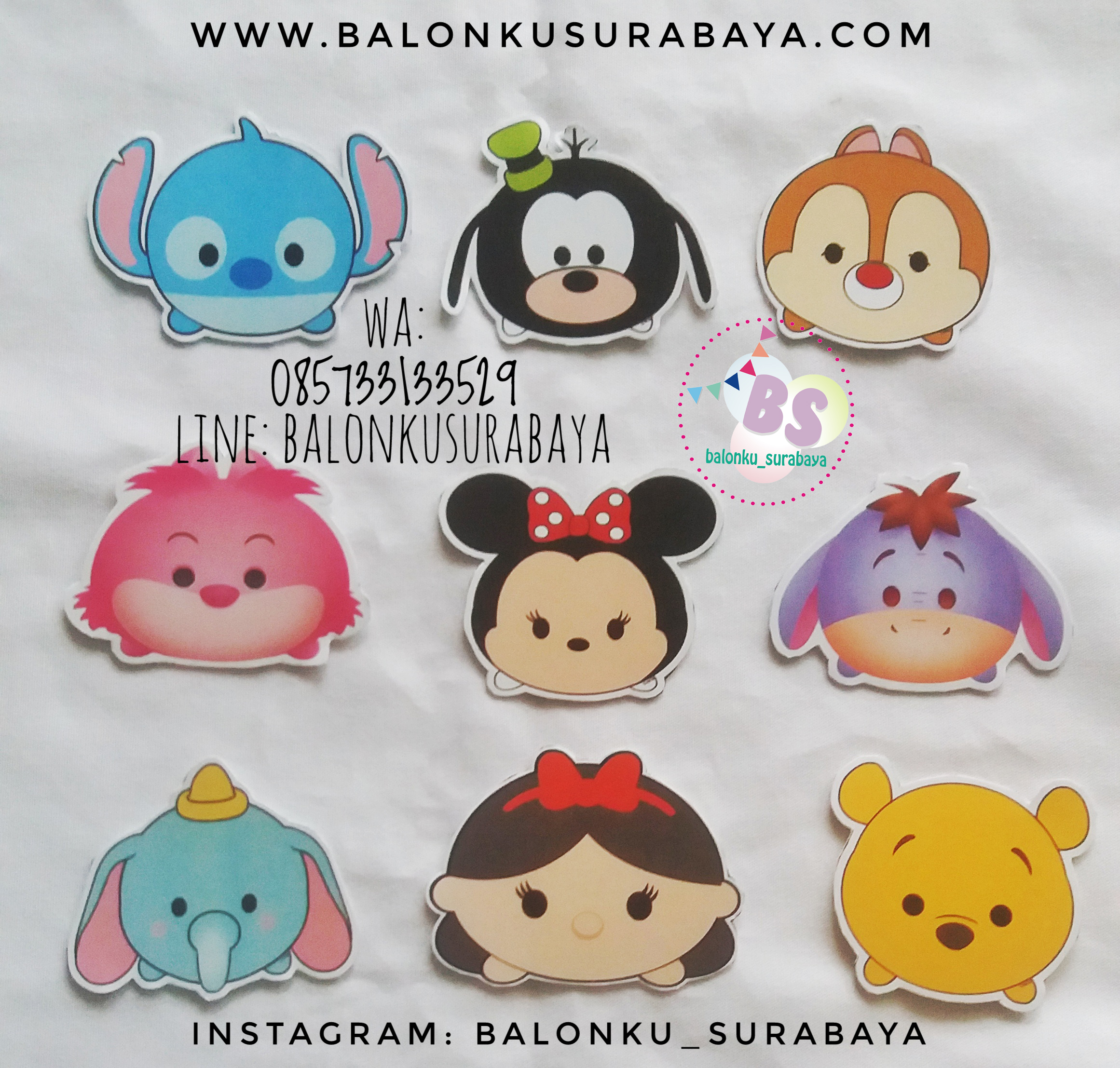 Topper Cake Karakter Tsum Tsum – Balonku Surabaya